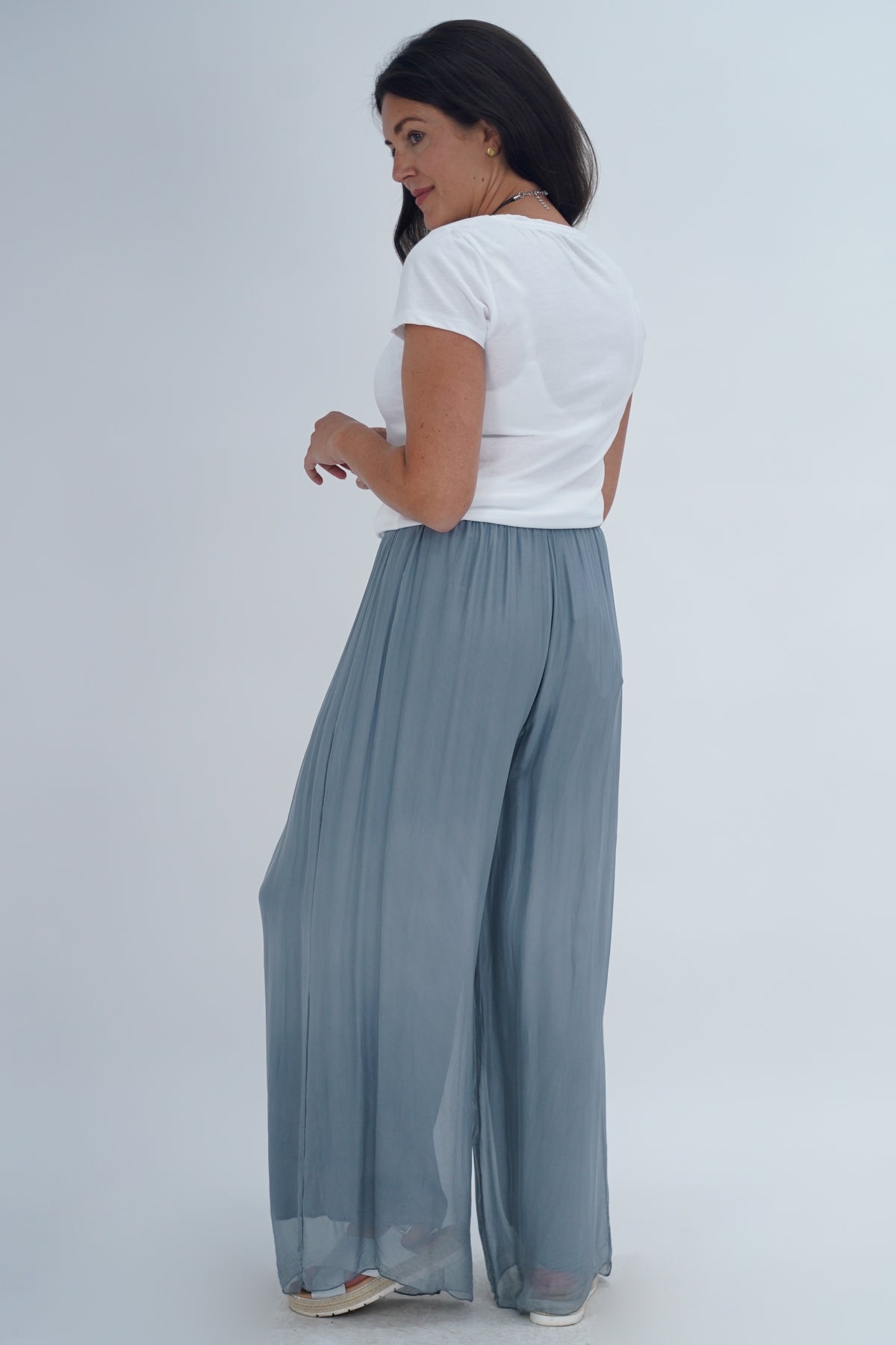 Made In Italy Arabella Pure Silk Trousers | Moda Mistress